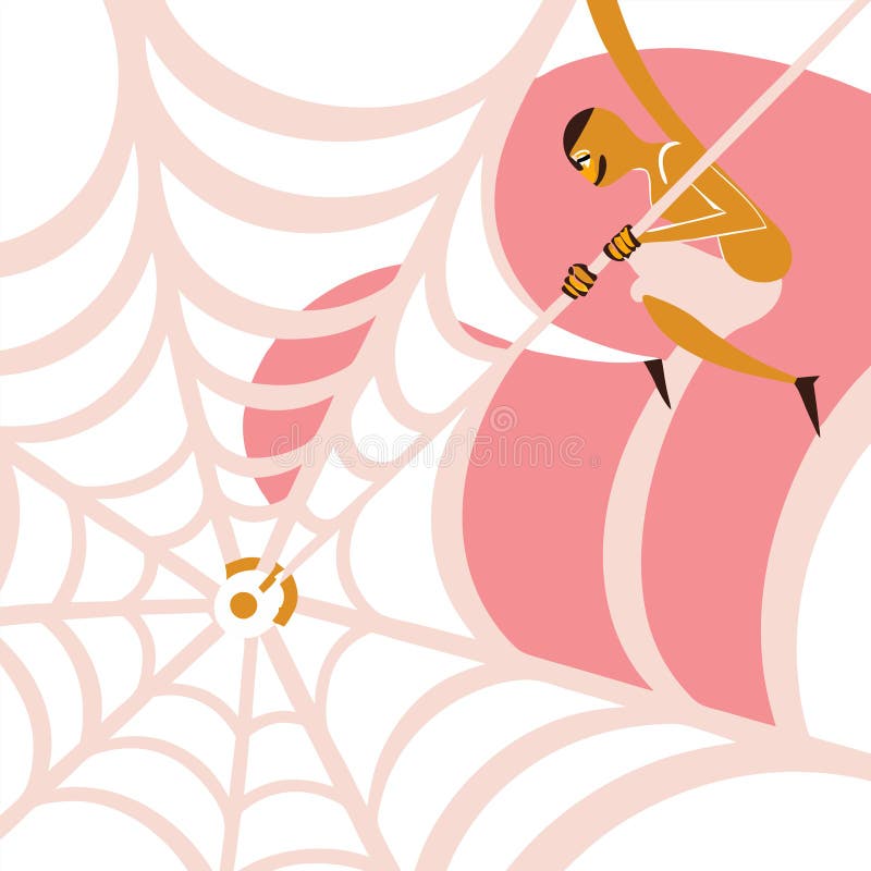 Minimalist Spider Web Design with Clean Lines and Geometric Patterns in ...