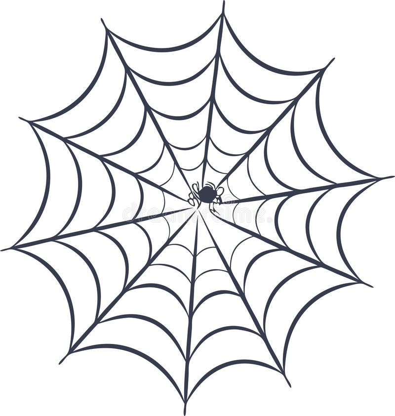 Minimalist Spider Web Design with Clean Lines and Geometric Patterns in ...