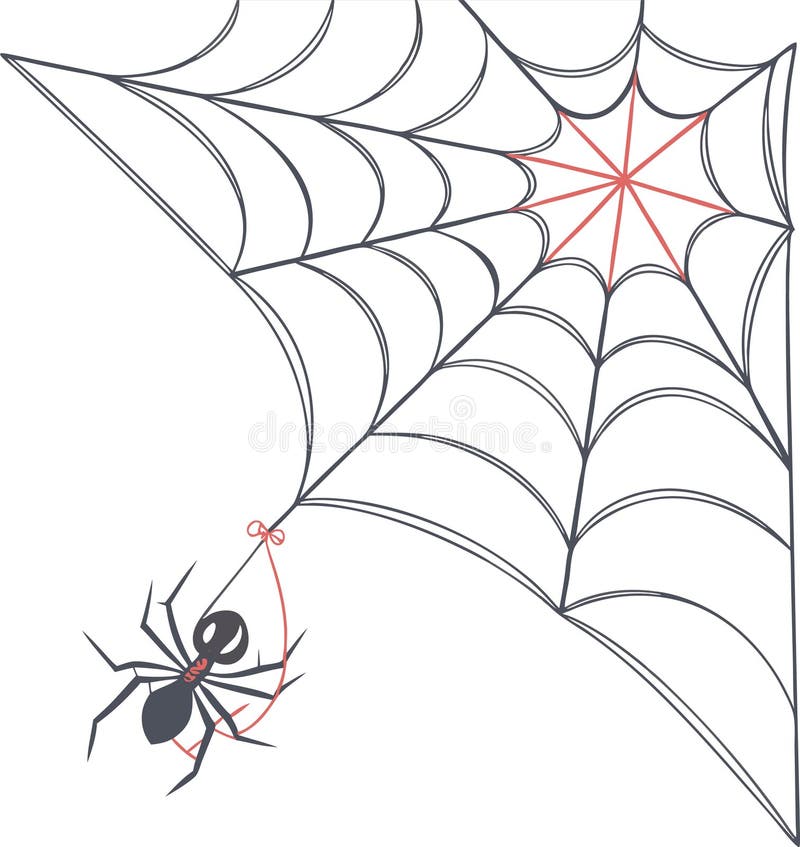 Minimalist Spider Web Design with Clean Lines and Geometric Patterns in ...