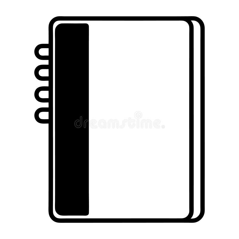 Minimalist Spiral Notebook Outline Vector for Professional Designs ...