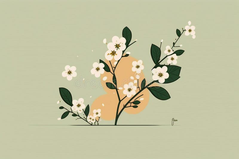 Minimalist Spring Background with Pastel Colors and Springtime Elements ...