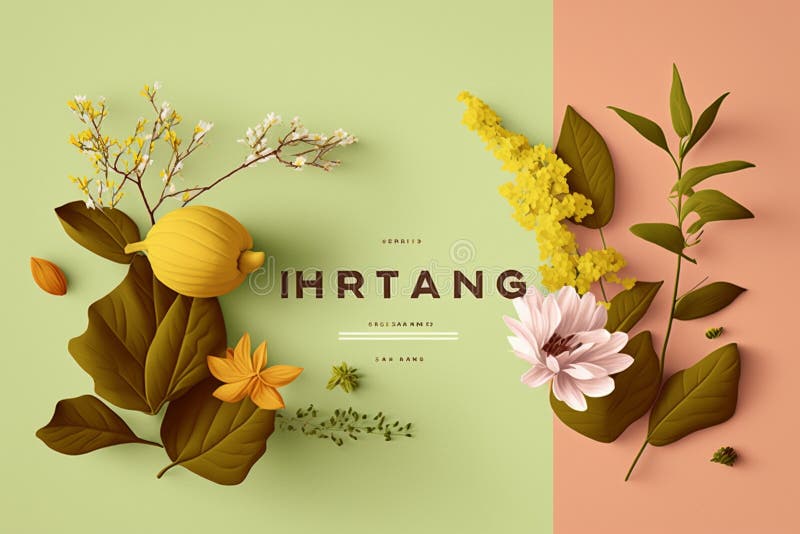 Minimalist Spring Background with Pastel Colors and Springtime Elements ...