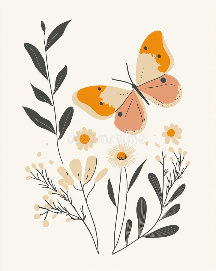 Minimalist Springinspired Logo Design in Vector Format Stock Vector ...