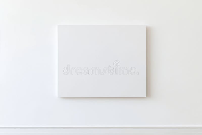 Minimalist Square Art on White Wall in Modern Gallery Space Stock Photo ...