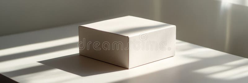 Minimalist Square Box in Sunlight Simple Elegant Square Cardboard Box ...