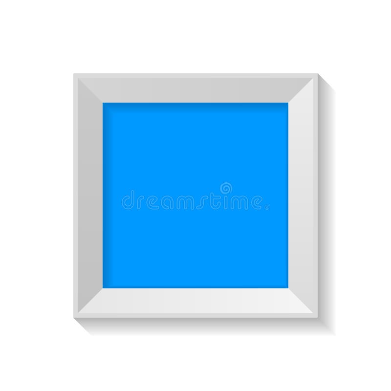 Minimalist Square Frame with Blank Artboard Isolated on White ...