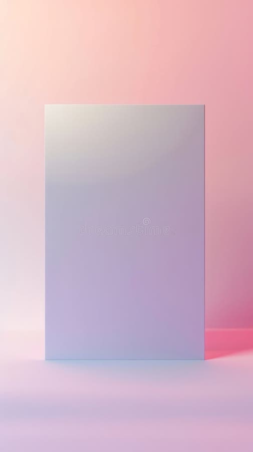 Minimalist Square on Pastel Gradient Background, Modern Art Concept ...