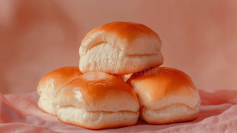A Minimalist Stack of Freshly Baked Bread Rolls for Eid Al-Fitr Stock ...