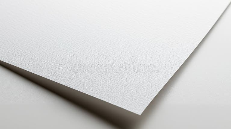 Minimalist Stack of Premium White Cardstock with Subtle Texture Stock ...
