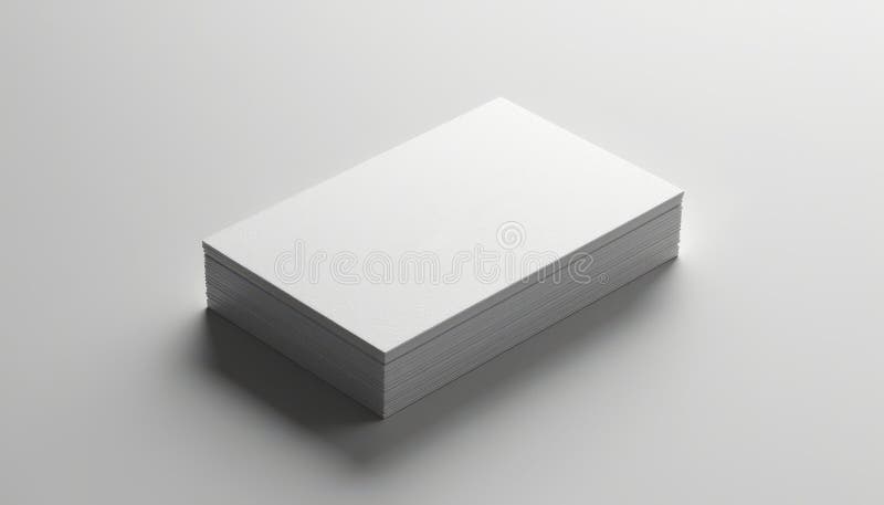 Minimalist Stack Blank Business Cards Neutral Background Stock Photos ...