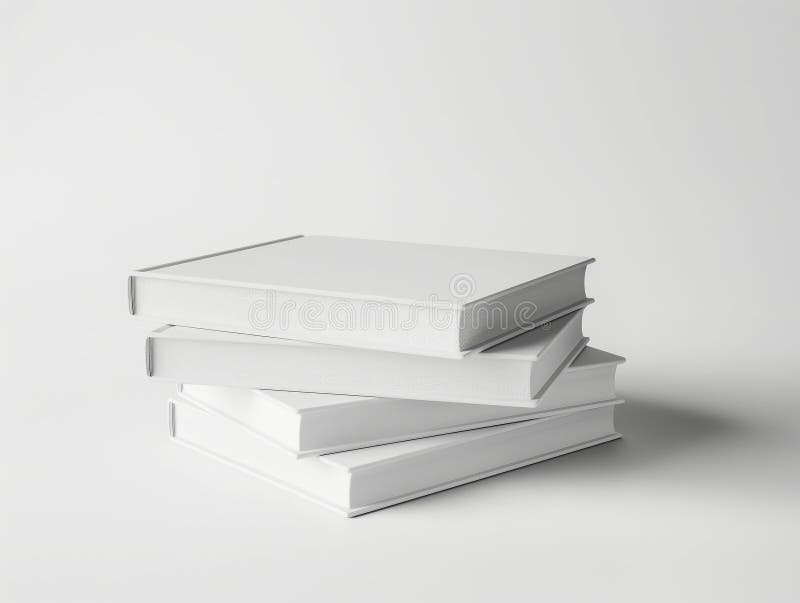 Minimalist Stack of White Books Stock Image - Image of read, blank ...