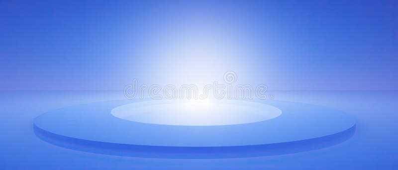 A Minimalist Stage Design with a Soft Blue Hue and Radiant Central ...