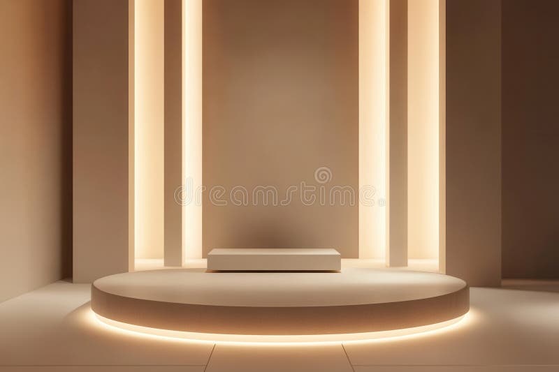 Minimalist Stage Design with Soft Lighting, Ideal for Presentations or ...
