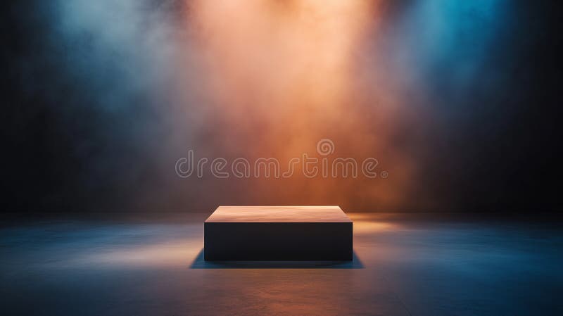 Minimalist Stage with Dramatic Lighting and Fog Creates Mysterious and ...