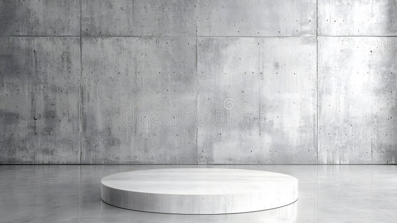 Minimalist Stage with Gray Concrete Background Stock Image - Image of ...