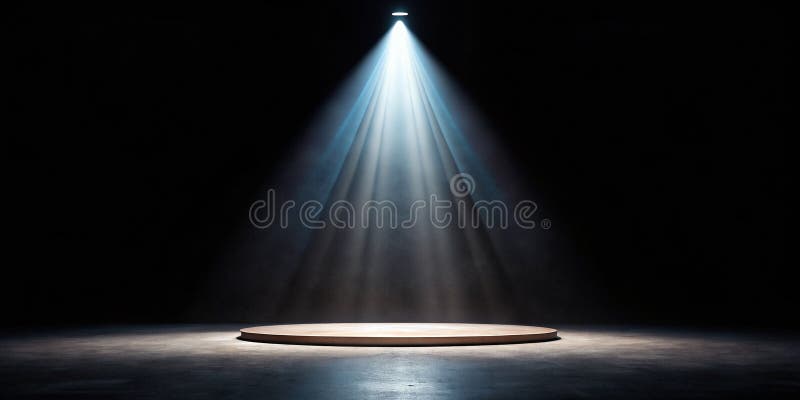 Minimalist Stage Spotlight Empty Theater Backdrop a Dramatic and ...
