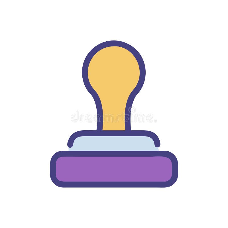 Minimalist Stamp Icon stock vector. Illustration of collection - 351941706