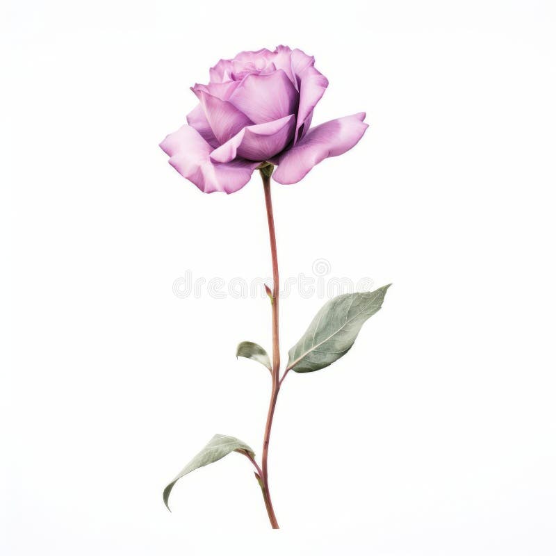 Minimalist Static Rose Image on White Background Design Stock ...