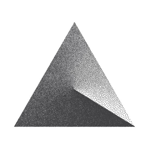 Minimalist Stippled Triangle Shape Design Element Stock Illustration - Illustration of stipplism ...