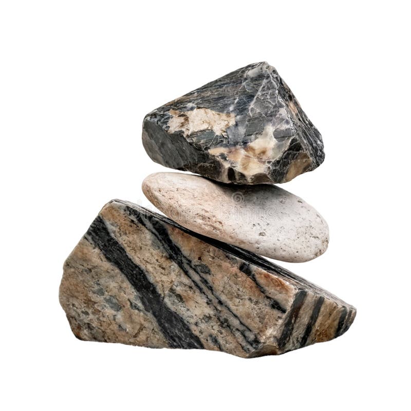 Minimalist Stone Stack Featuring Textured, Veined Stock Illustration ...