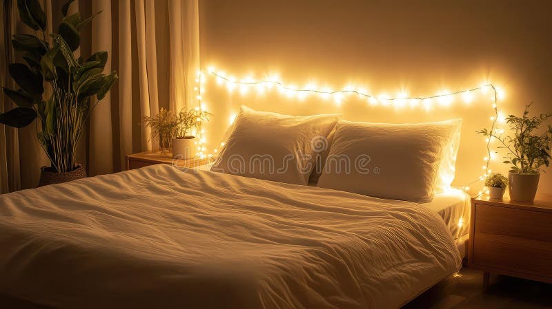 Minimalist String Lights White Stock Illustration - Illustration of ...