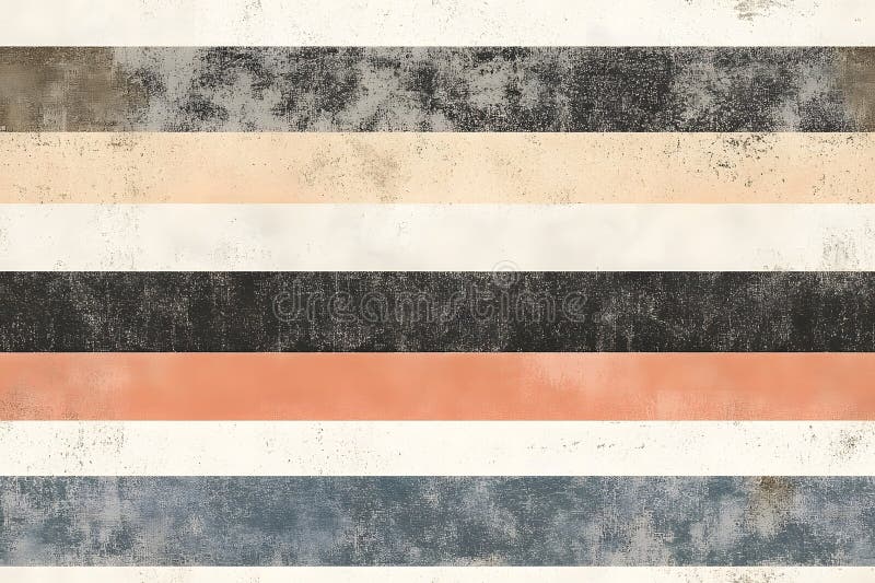 Minimalist Stripes in Muted Colors, Horizontal Layout with Rough ...