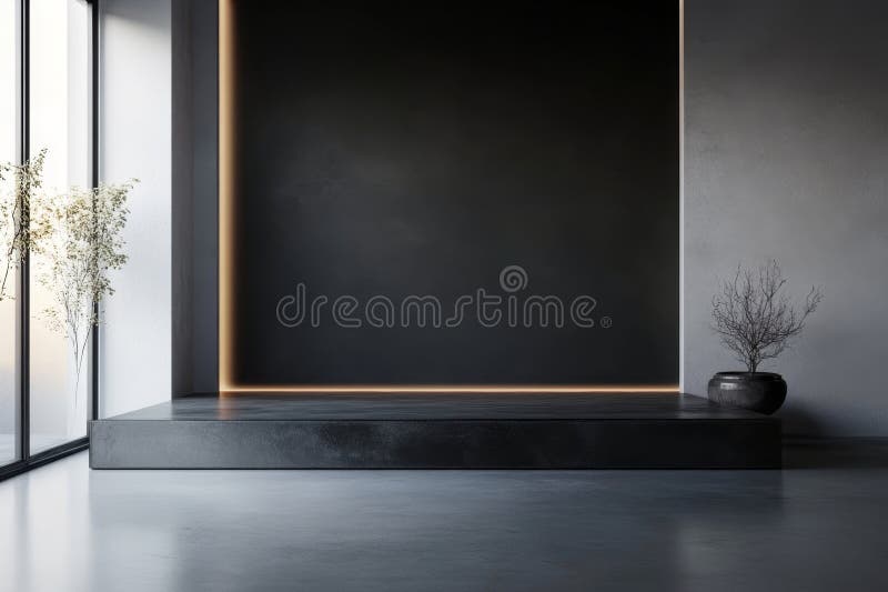 Minimalist Studio with Black Gradient Backdrop for Versatile Product ...