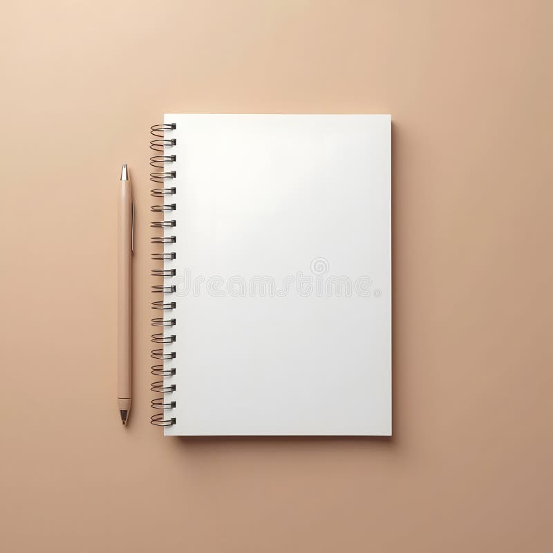 Soft Earthy Elegance: Minimalistic Studio Notebook Background Stock ...