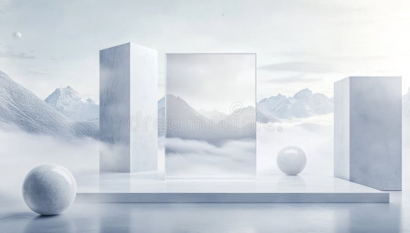 A Minimalist Studio with a Serene and Abstract Space Conveys a Calm ...