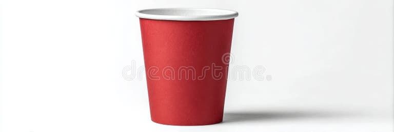 Minimalist Studio Setting Featuring a Simple Red Disposable Paper ...