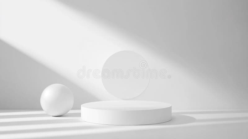 Minimalist Studio Setup Showcasing Geometric Shapes and Soft Lighting ...