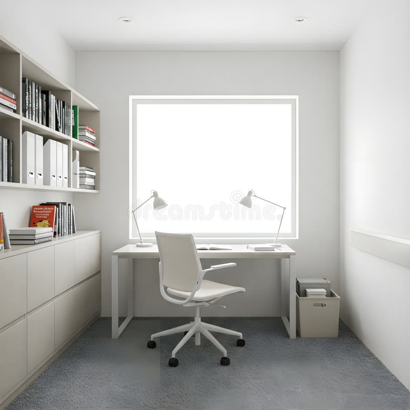A Minimalist Study Room Design or Home Office Setup for Focused Work ...