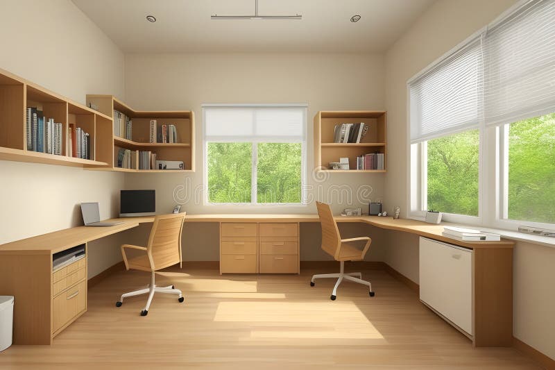 A Minimalist Study Room Design or Home Office Setup for Focused Work ...