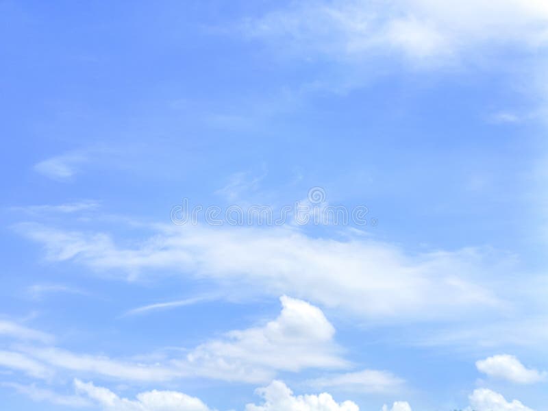 Minimalist Style Clear Sky Background with Beautiful Floating Clouds ...