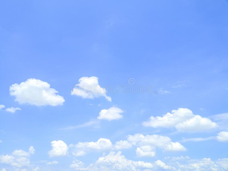 Minimalist Style Clear Sky Background with Beautiful Floating Clouds ...
