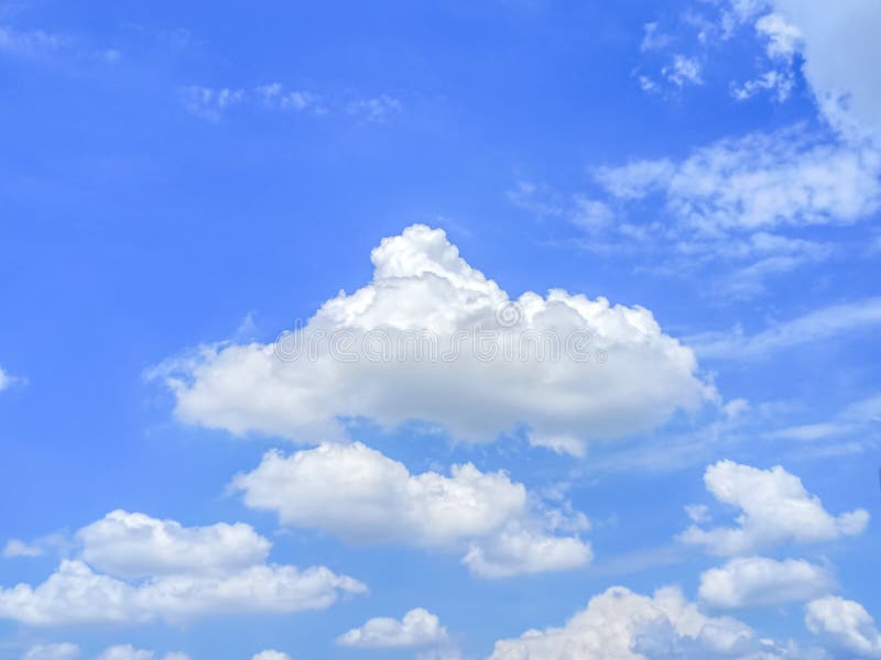 Minimalist Style Clear Sky Background with Beautiful Floating Clouds ...