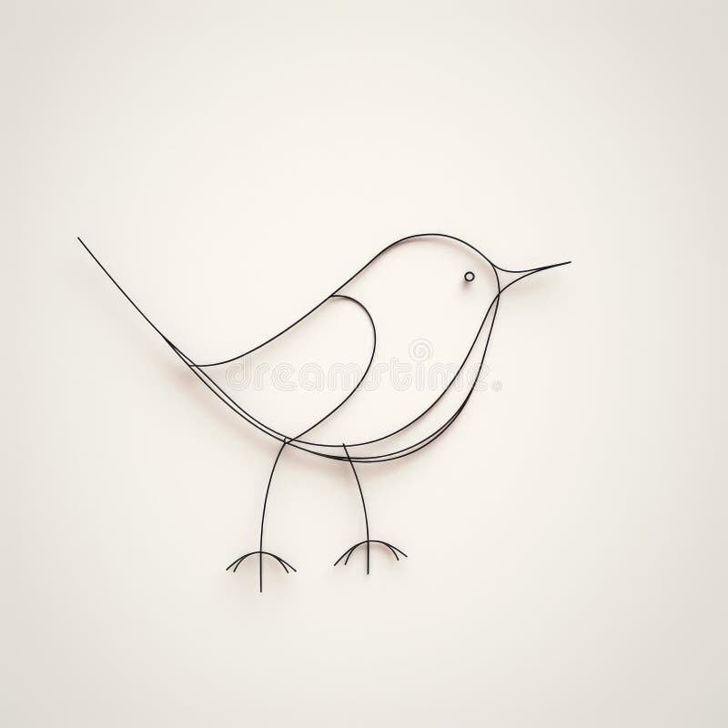 Minimalist Style Illustration with Simple Single-line Structure of a ...