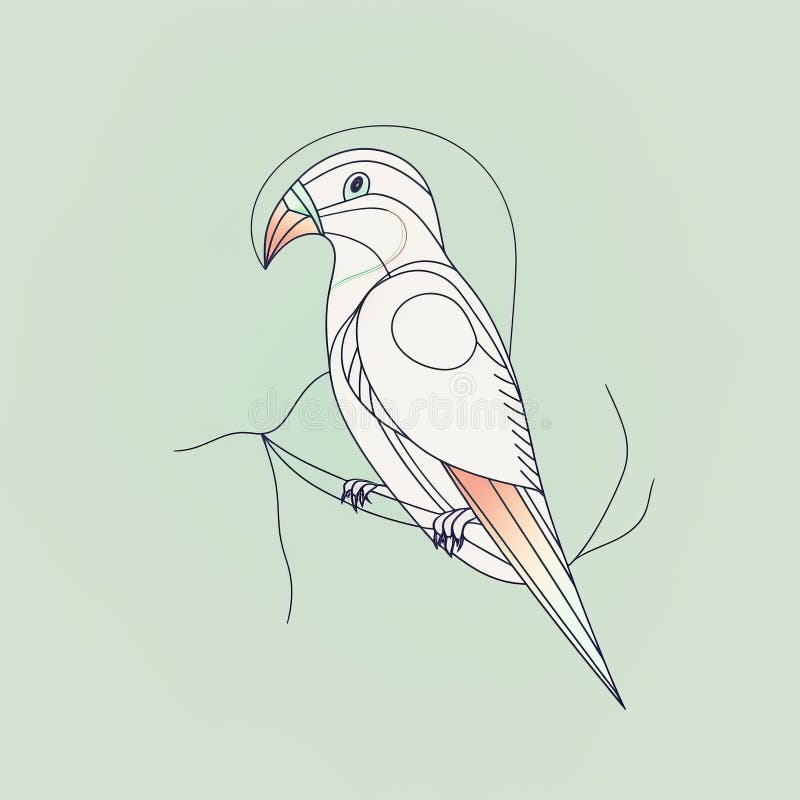 How To Draw A Simple Parrot