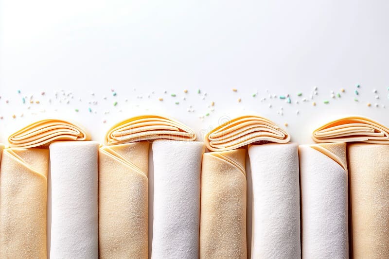 Minimalist Style Showcases Neatly Arranged Rectangular Puff Pastries on ...