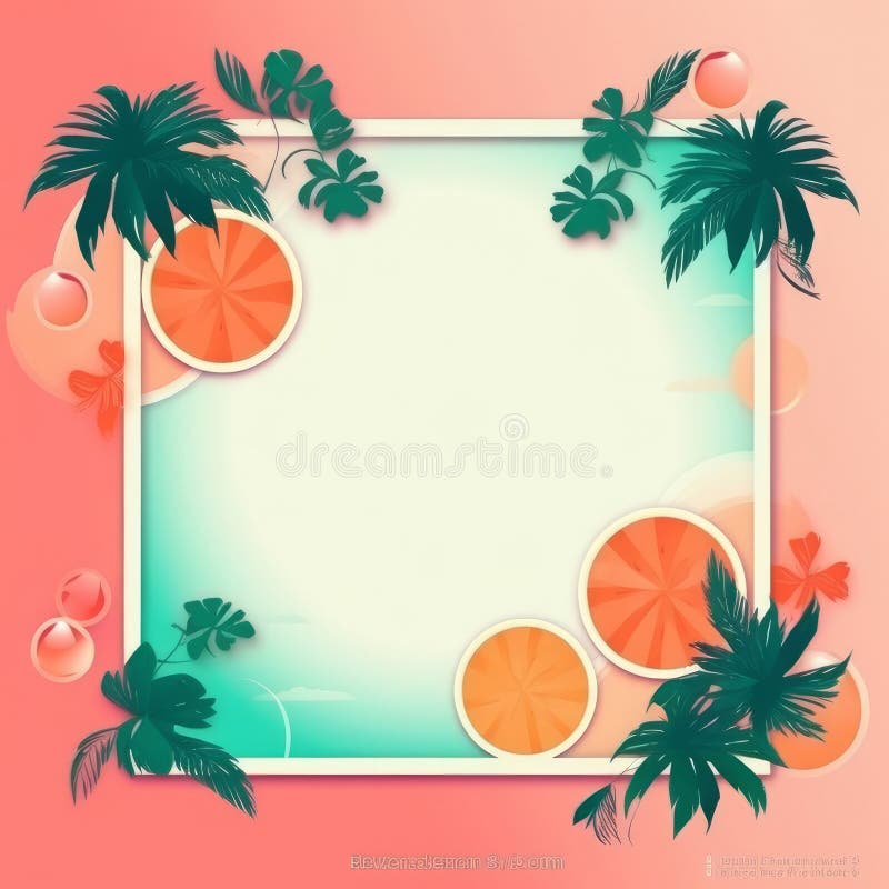 Minimalist Summer Background for Social Media Post. Illustration AI ...