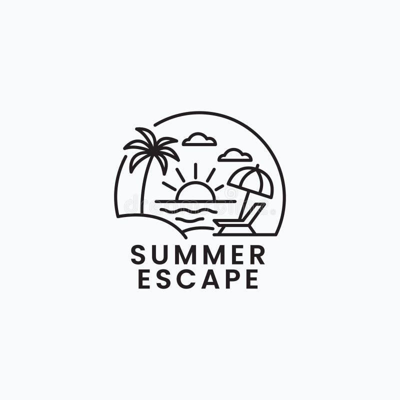 Minimalist Beach Summer Logo Stock Illustrations – 5,947 Minimalist ...