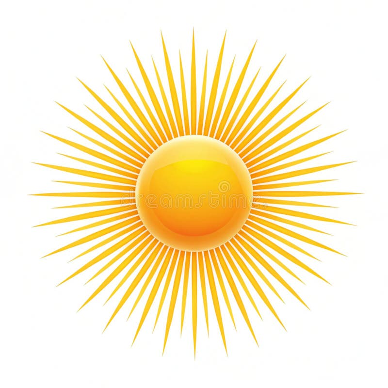 Minimalist Sun with Circular Rays Stock Illustration - Illustration of ...