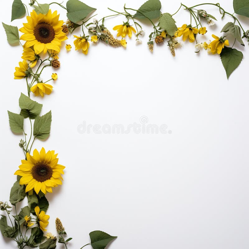 Minimalist Sunflower Beauty Simple Beauty Stock Illustration ...