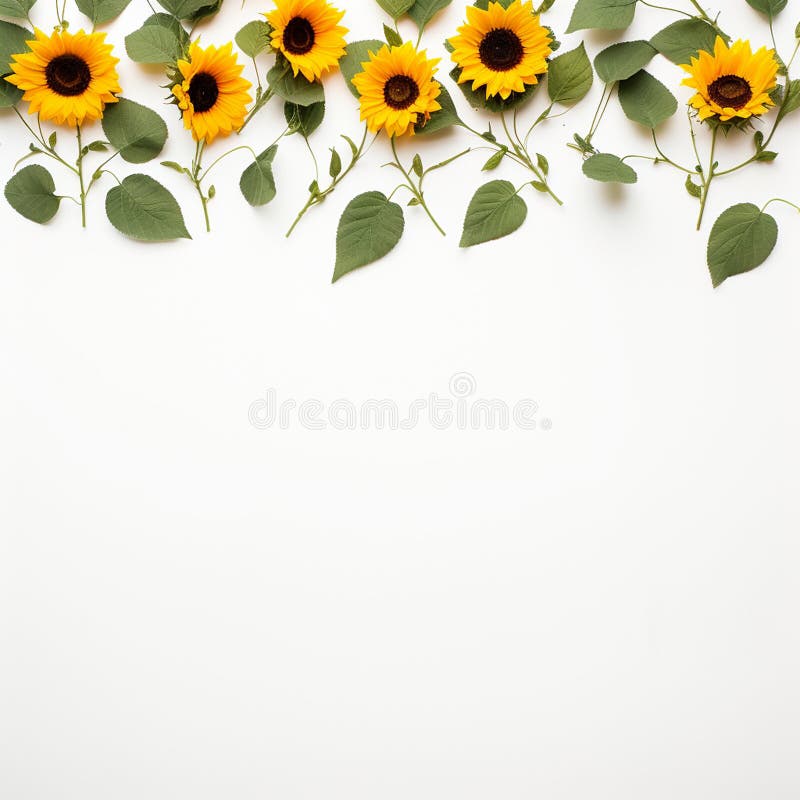 Minimalist Sunflower Beauty Simple Beauty Stock Illustration ...