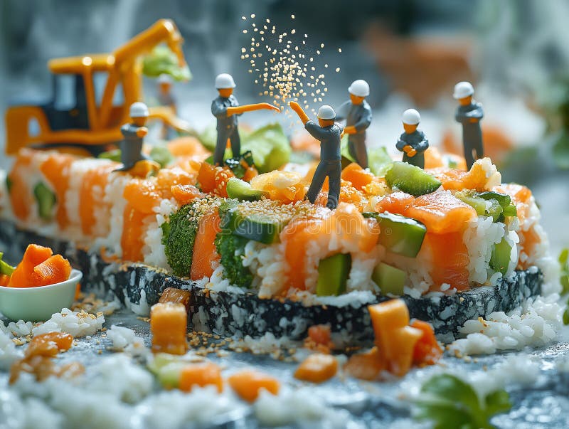 Minimalist Sushi Working stock photo. Image of meal - 369692554