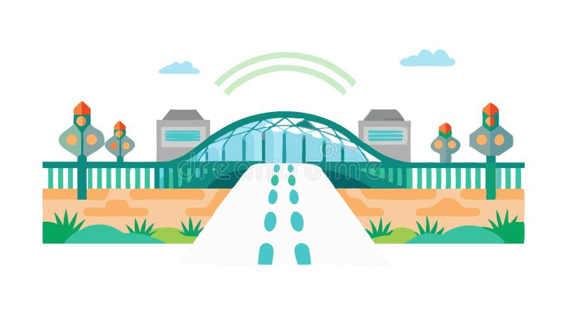 Minimalist Suspension Bridge, Clean Design, Vector Design Generative AI ...