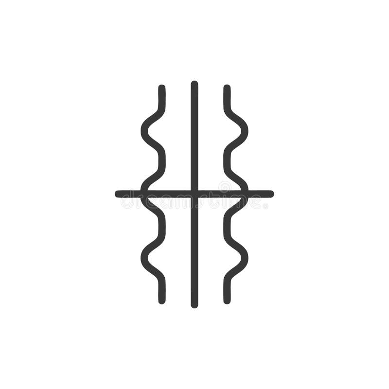 Abstract Wavy Lines Crossing Icon Design Stock Vector - Illustration of ...