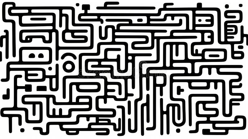 Minimalist Symbolic Sgraffito Line Art AI Generated Stock Illustration ...