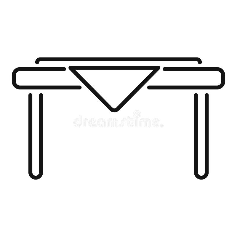 Minimalist Tablecloth on Rectangular Table Icon Showing Dining Room ...