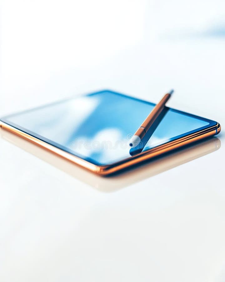 Minimalist Tablet Mockup on a Pristine Workspace Ready for Creative ...